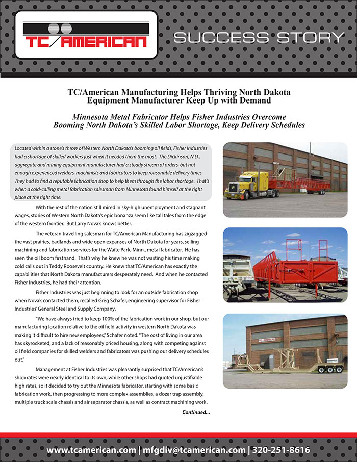 Success stories from TC/American Manufacturing Division – TC/American ...